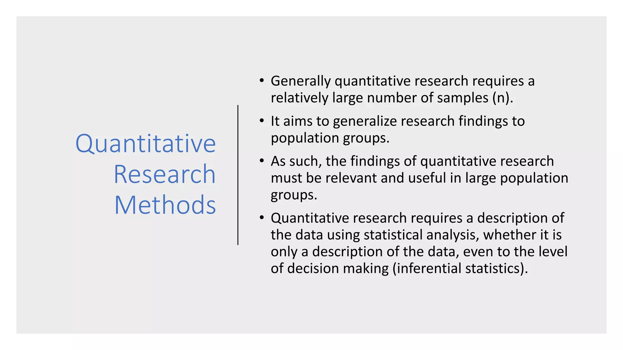 Quantitative Research Methods | PPTX