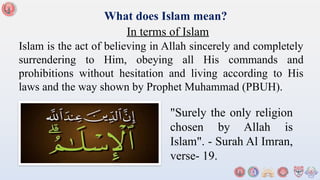 Lecture_01, Aqaid, Islam and importance of islamic education English ...