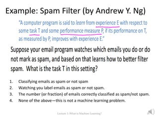 Lecture 1: What is Machine Learning? | PDF