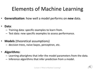 Lecture 1: What is Machine Learning? | PDF | Science