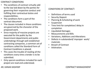 Contract Management, M Arch , Lecture 1, | PPT