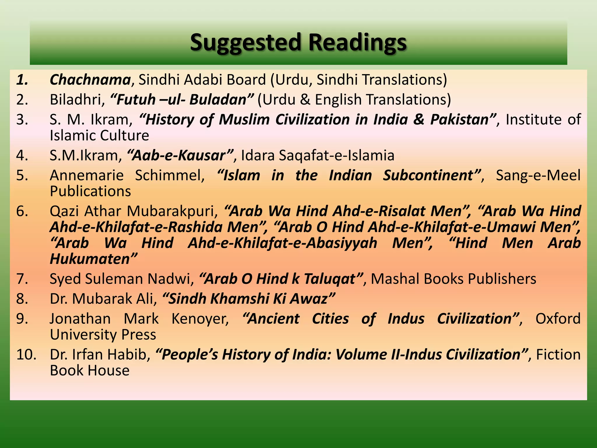 Lecture 01 formation & evolution of muslim society in indian | PPTX