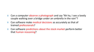 Lecture 01 intro. to ml and overview | PPT