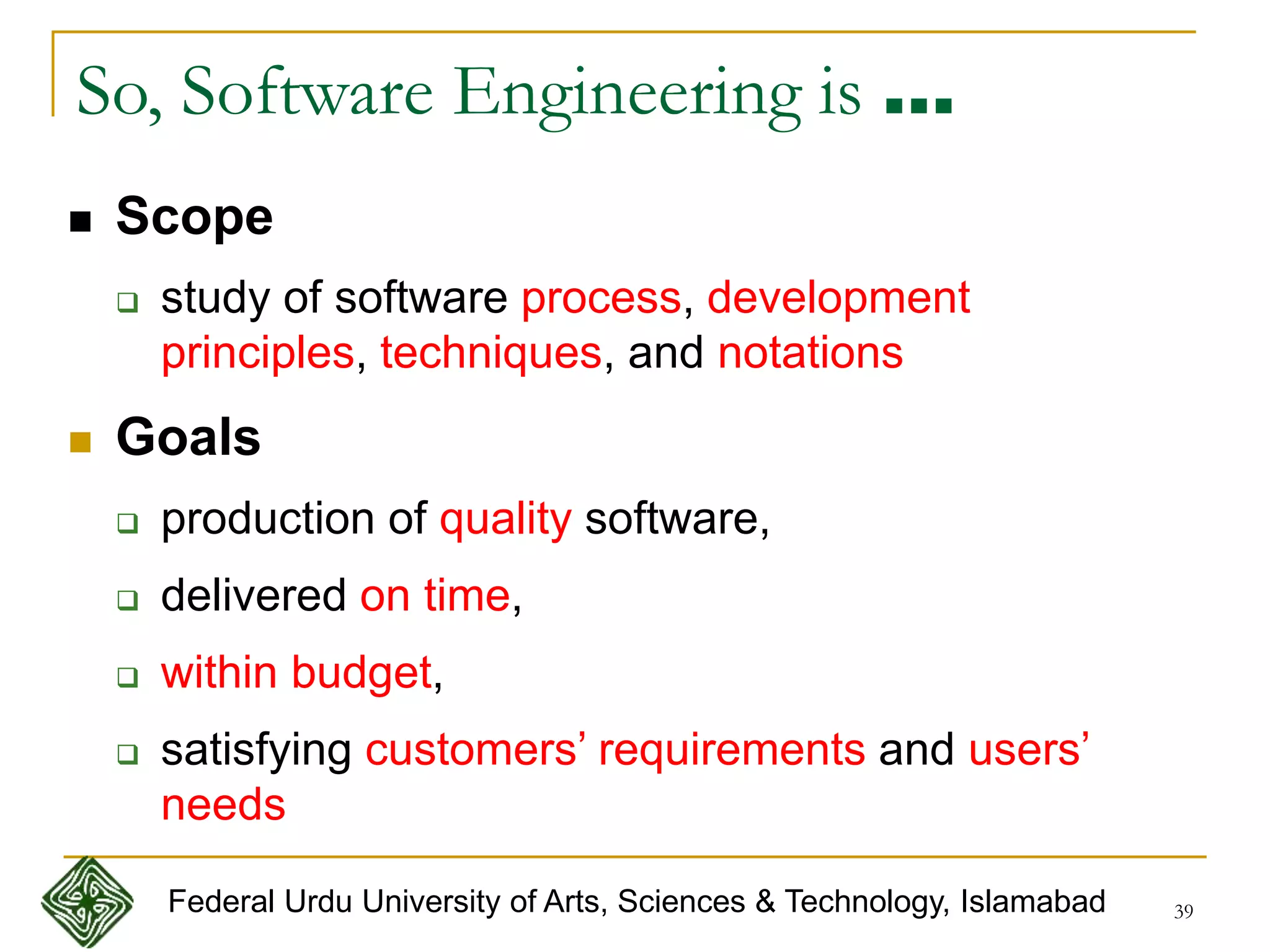 Introduction to Software Engineering | PPT | Computer Software and Applications | Computing