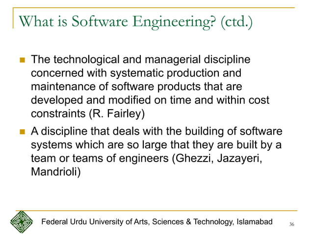 Introduction to Software Engineering | PPT | Computer Software and ...