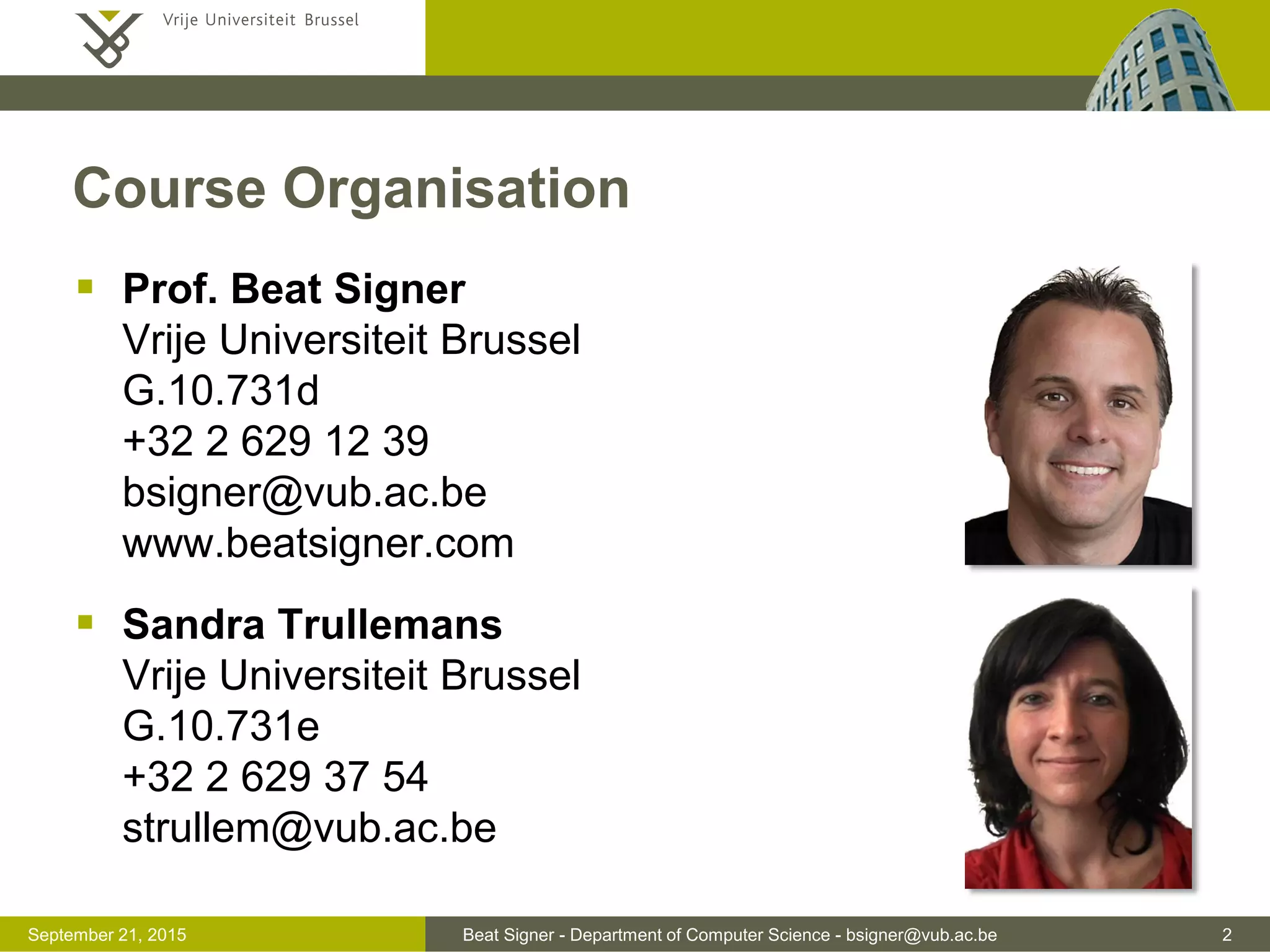 Introduction Lecture 1 Next Generation User Interfaces 4018166fnr Ppt