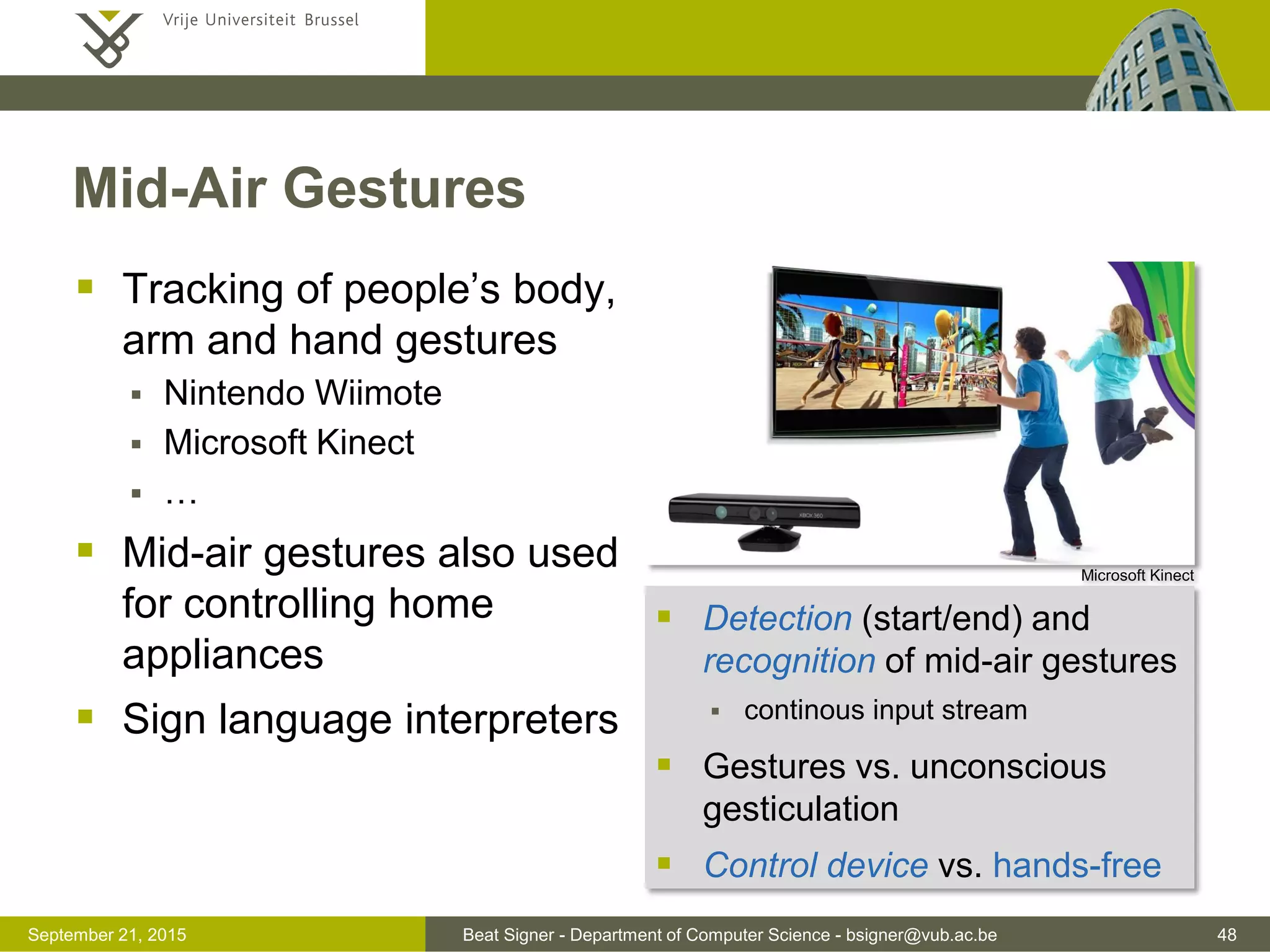 Introduction Lecture 1 Next Generation User Interfaces 4018166fnr Ppt