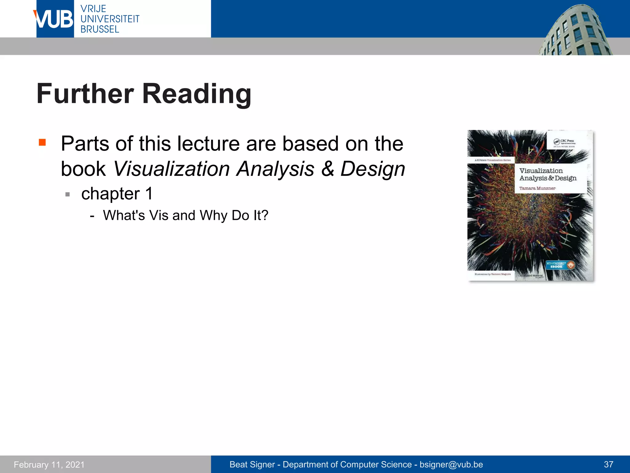 Introduction - Lecture 1 - Information Visualisation (4019538FNR) | PDF
