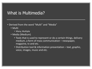 Multimedia Chapter 1 - Introduction to MM | PDF