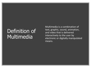 Multimedia Chapter 1 - Introduction to MM | PDF