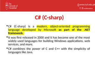 Lecture 01 Introduction of C# in visual programming.pptx