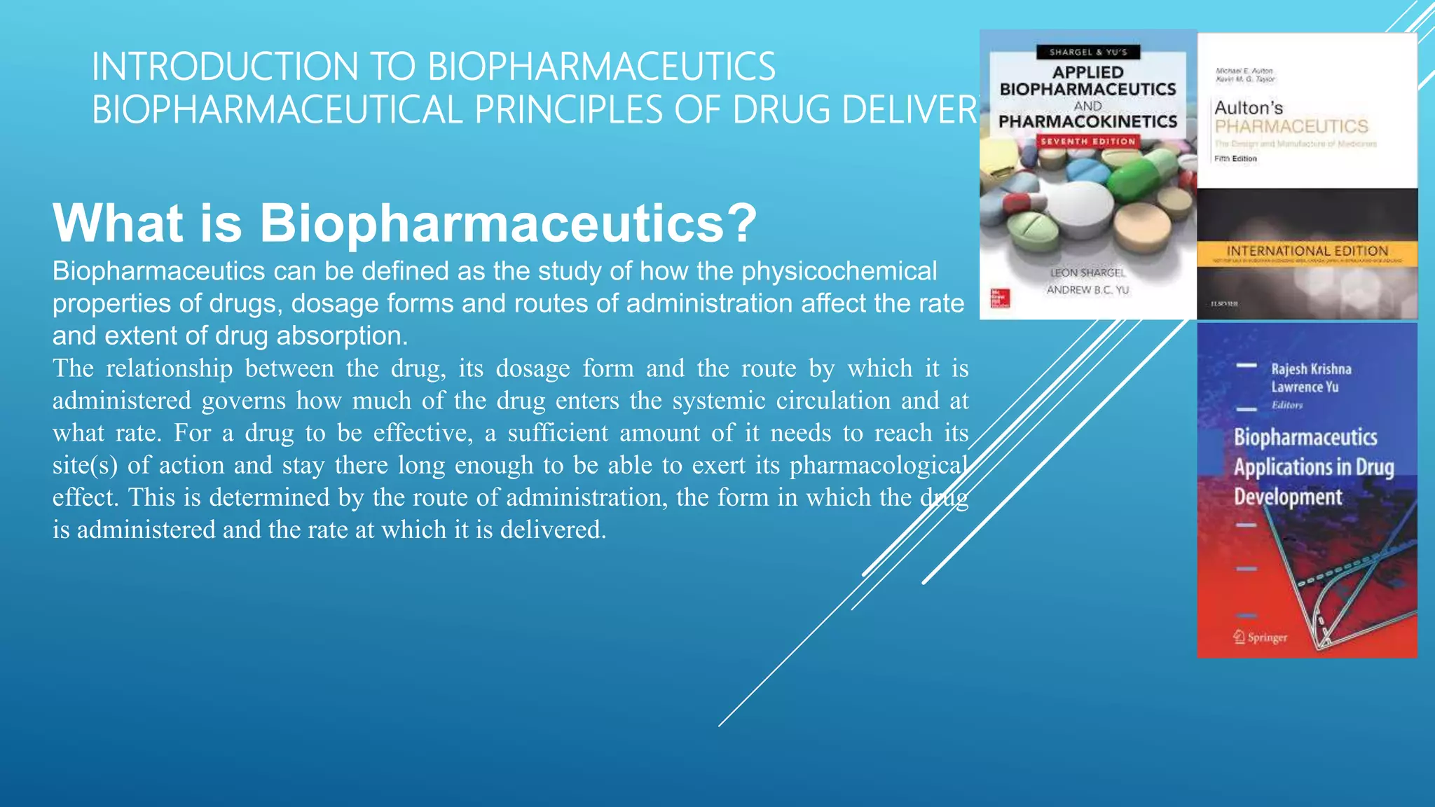 introduction to biopharmaceutics | PPT