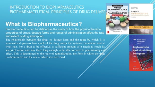 introduction to biopharmaceutics | PPT | Pharmaceutical Industry ...