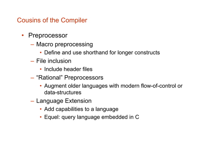 Lecture 01 introduction to compiler | PDF