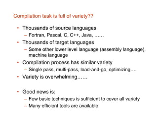 Lecture 01 introduction to compiler | PDF