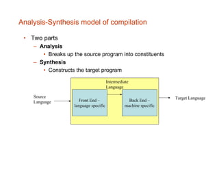 Lecture 01 introduction to compiler | PDF