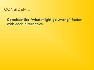 Lecture # 01 introduction to decision making | PPT