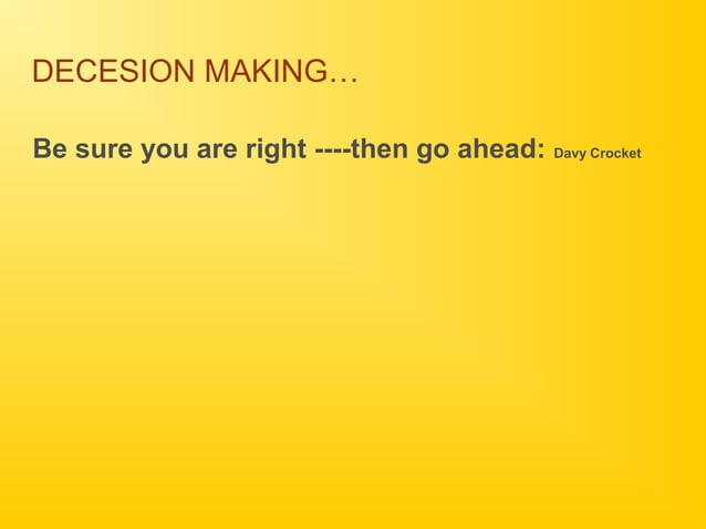 Lecture # 01 introduction to decision making | PPT | Free Download