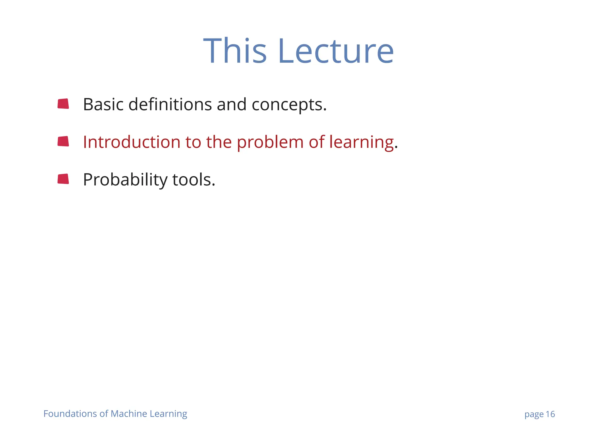 Lecture 01(Introduction to machine learning) | PDF