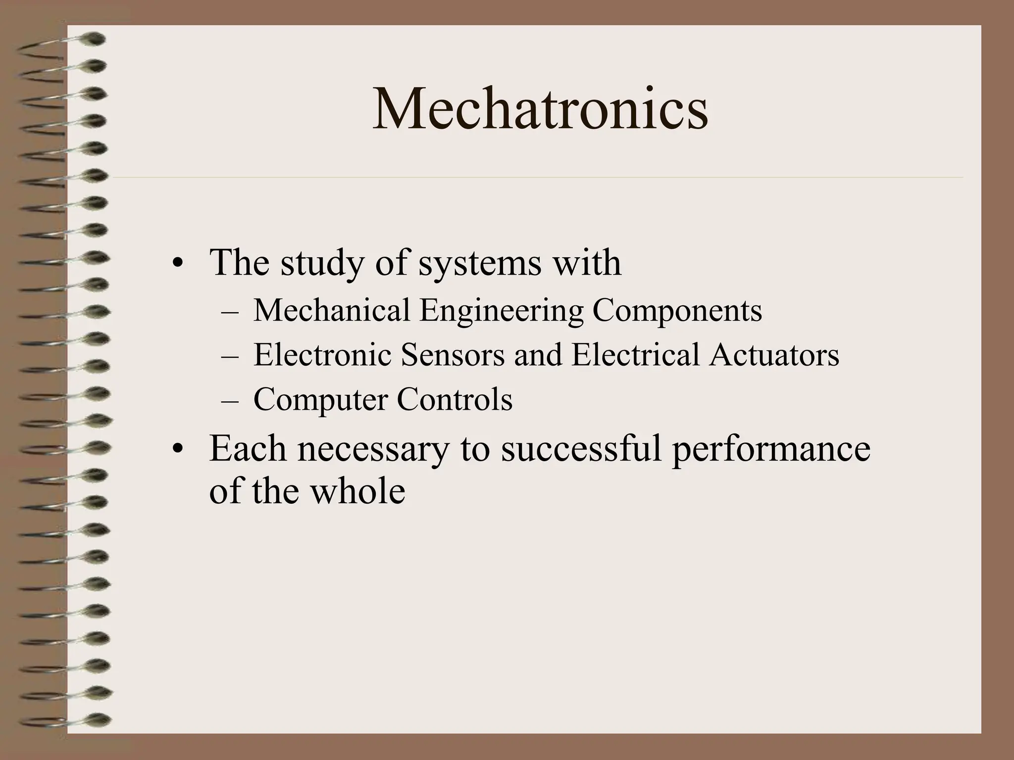 Introduction to Mechatronics System and Data Transfer | PPT