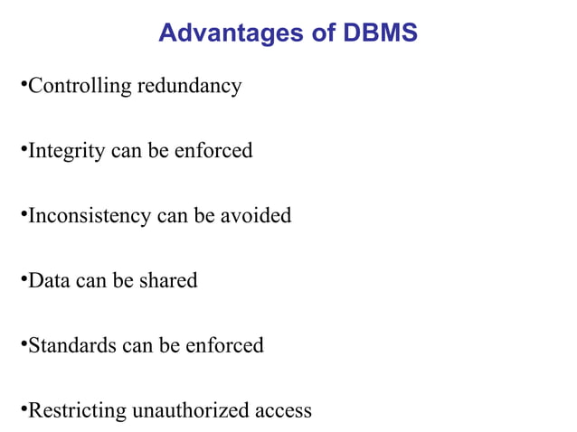 Lecture 01 overview of dbms | PPT