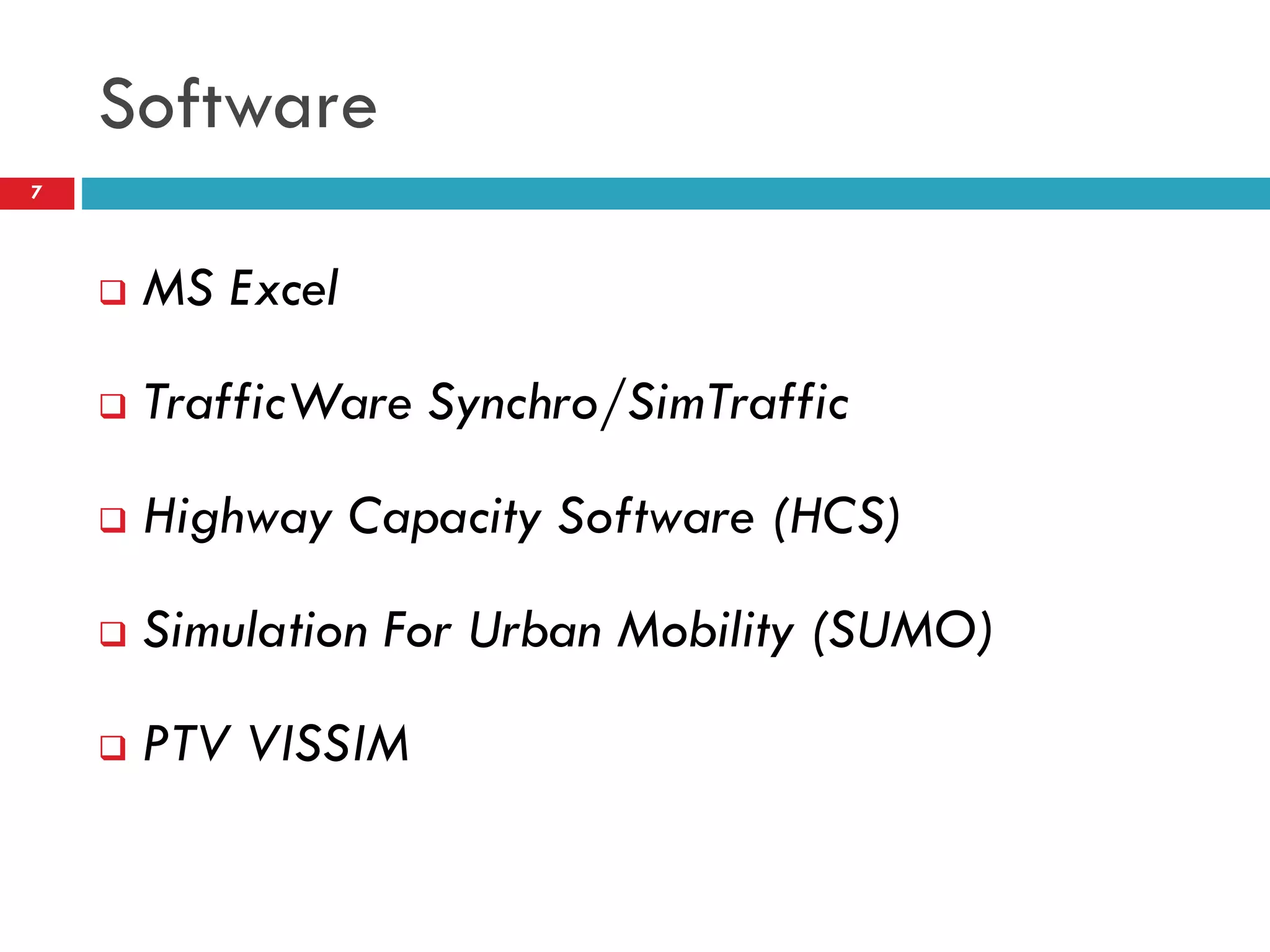 Lecture 01 Introduction (Traffic Engineering هندسة المرور & Dr. Usama Shahdah) | PDF