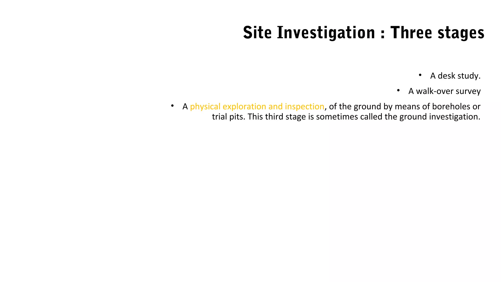 site investigation | PPT
