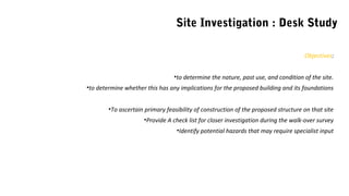 site investigation | PPT