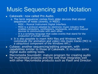 Lecture01 slides | PPT | Digital Audio | Computer Software and Applications