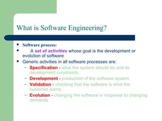 Introduction to Software Engineering | PPT