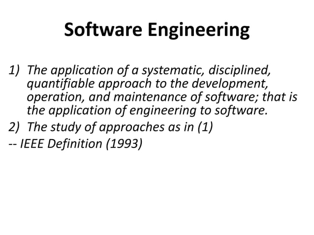 Lecture 01 Software Engineering Introduction Ppt Free Download