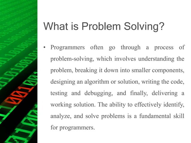 Understanding and Solving Software Problems | PPTX | Programming Languages | Computing