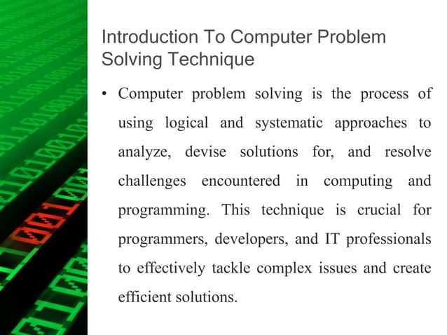 Understanding and Solving Software Problems | PPTX | Programming Languages | Computing