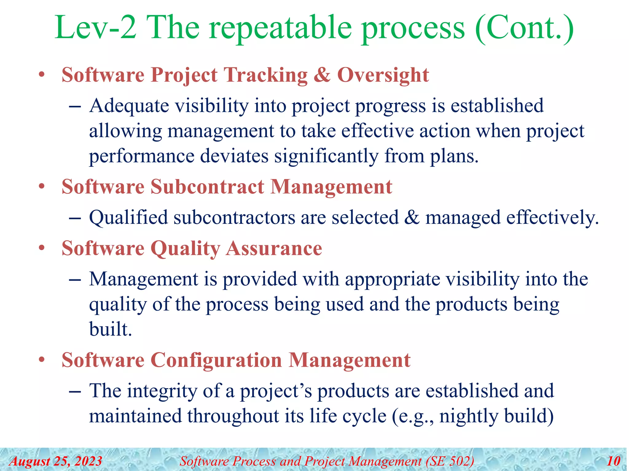 Lecture 01 Software Process Maturity.pptx