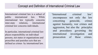 Sources of International Criminal Law | PPTX