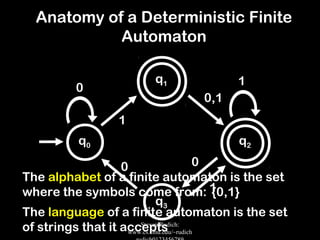 Deterministic Finite Automata | PPT | Programming Languages | Computing