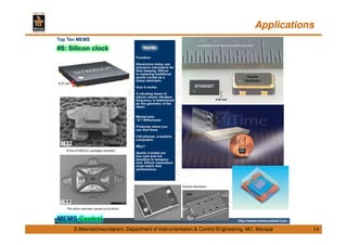 Micro Electro Mechanical Systems (MEMS) Class Materials - Lecture 02 | PPT