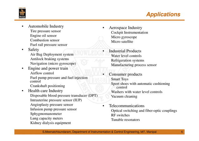 Micro Electro Mechanical Systems (MEMS) Class Materials - Lecture 02 | PPT