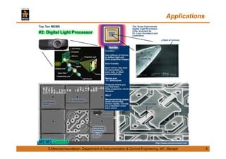 Micro Electro Mechanical Systems (MEMS) Class Materials - Lecture 02 | PPT
