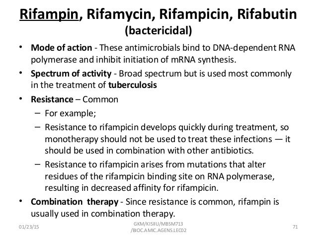 Classes of antimicrobial agents