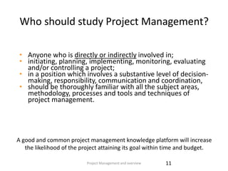 Lecture 02: Advanced Project Management-Introduction | PPTX