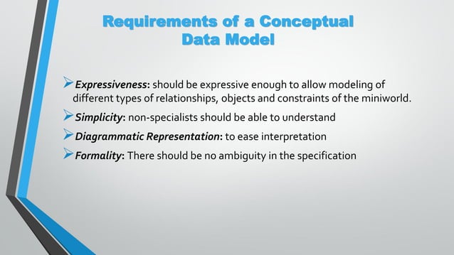 Conceptual Modeling of Data | PPT