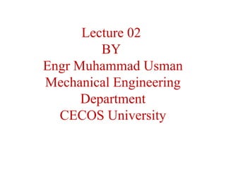 Engineering Mechanice Lecture 02 | PPT