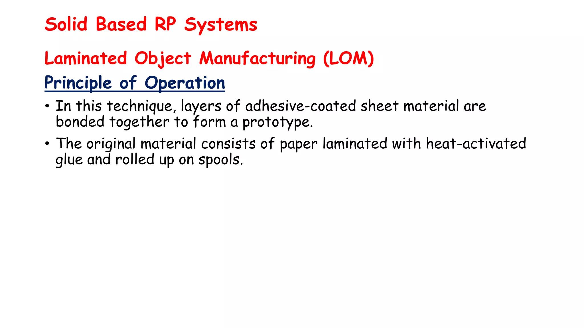 Lecture # 02 Rapid Prototyping Techniques | PPTX