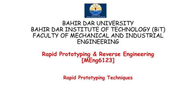 Lecture # 02 Rapid Prototyping Techniques | PPTX | 3-D Graphics | Computer Software and Applications