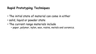 Lecture # 02 Rapid Prototyping Techniques | PPTX