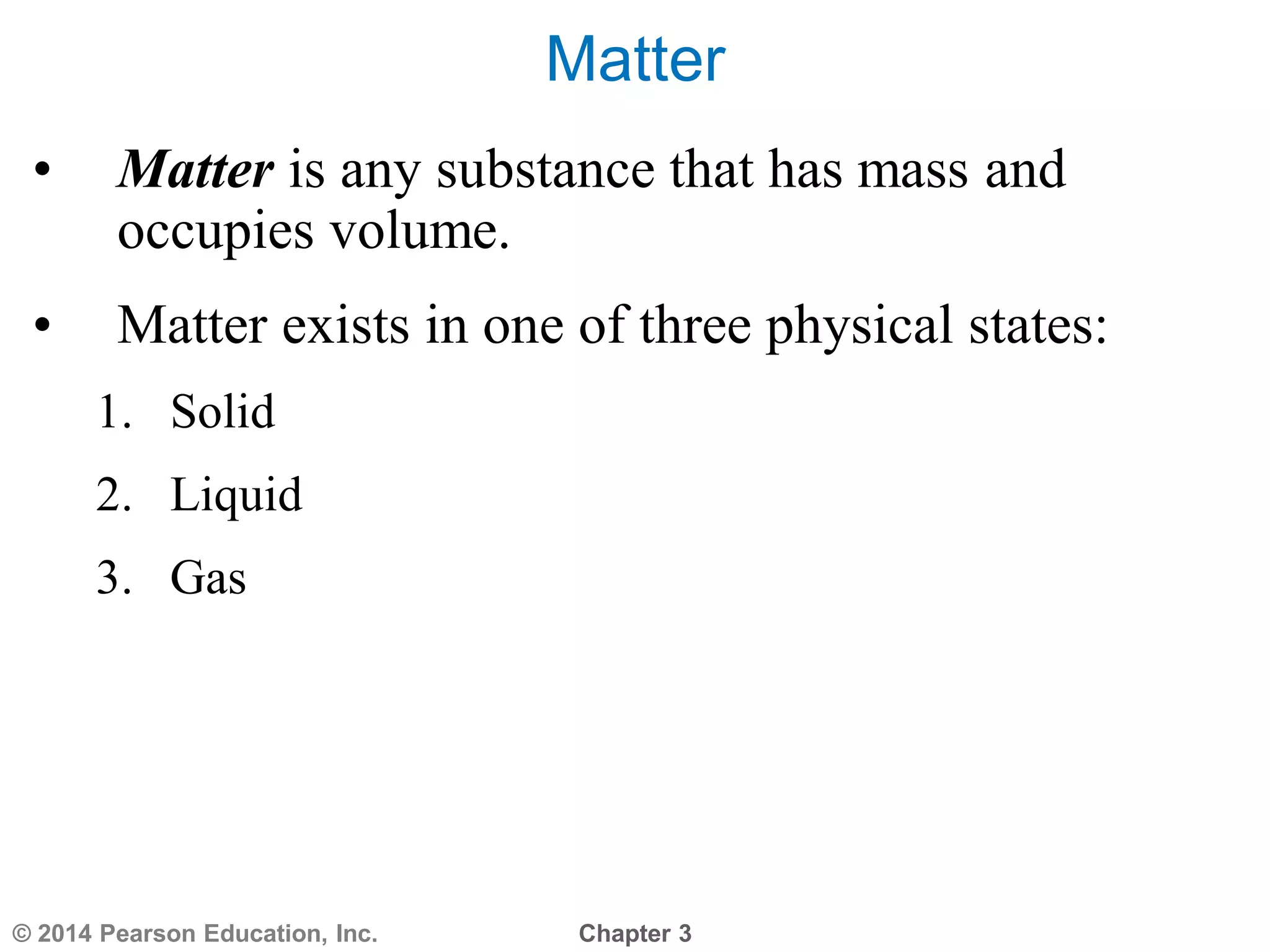 Lecture 02. Matter | PDF