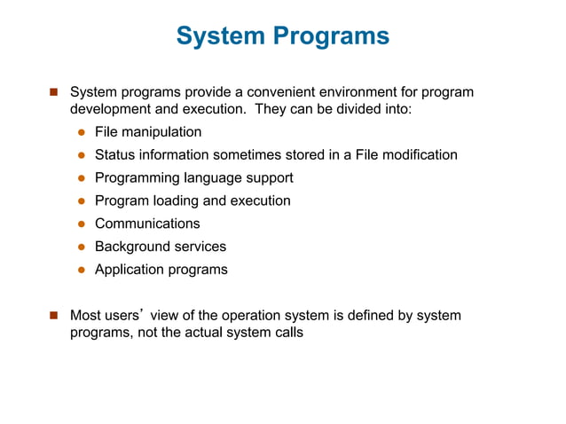 Lecture_02_Operating System Structures Operating Systems | PPT