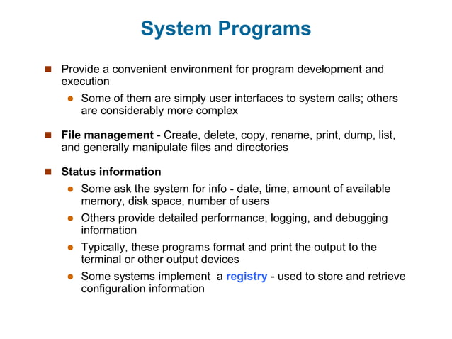 Lecture_02_Operating System Structures Operating Systems | PPT