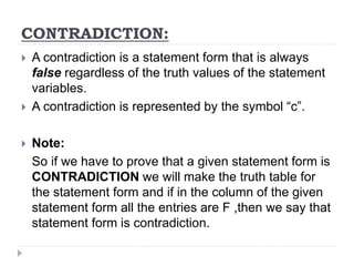 Discreate Truth tables and laws of logic | PPTX